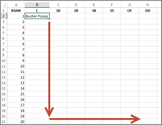 How to Create a Position Cheat Sheet in Excel | RotoGraphs Fantasy Baseball